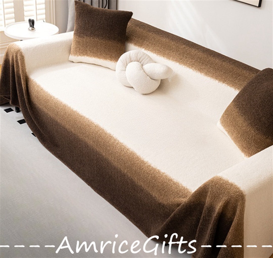 5 Color-sofa Cover With Unique Gradient Designsoft Plush Sofa - Etsy