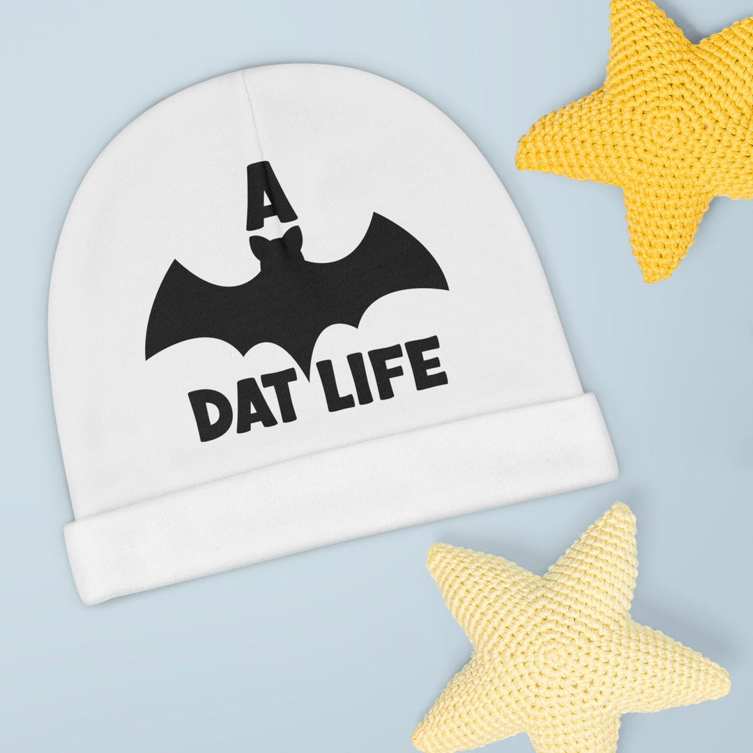 A Bat Dat Life Halloween Wear, Baby Beanie, Halloween Humor - Etsy