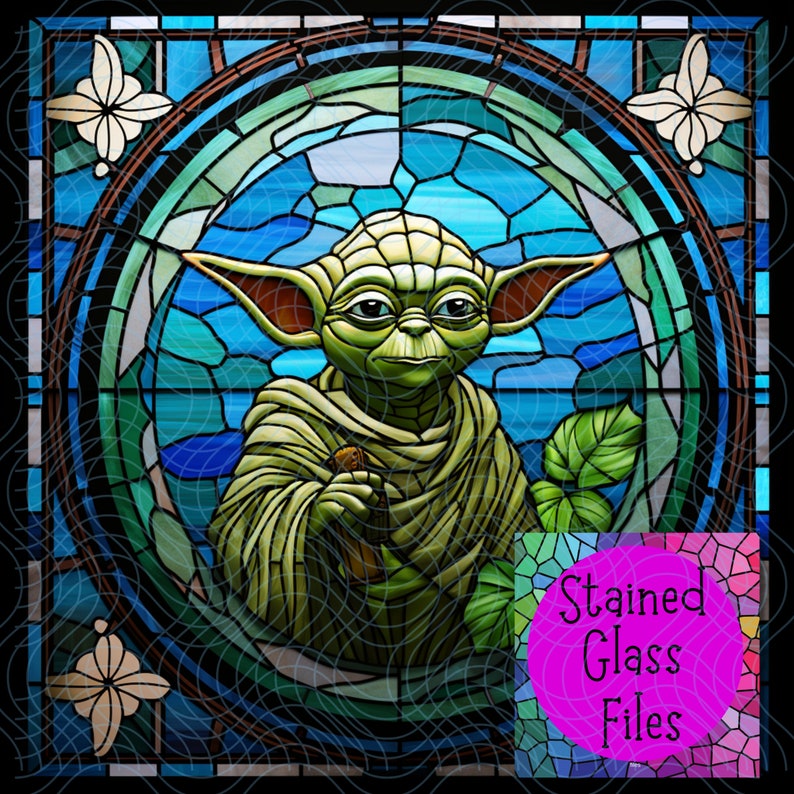 43 Original Stained Glass Inspired Star Wars Square Graphics for Cards ...