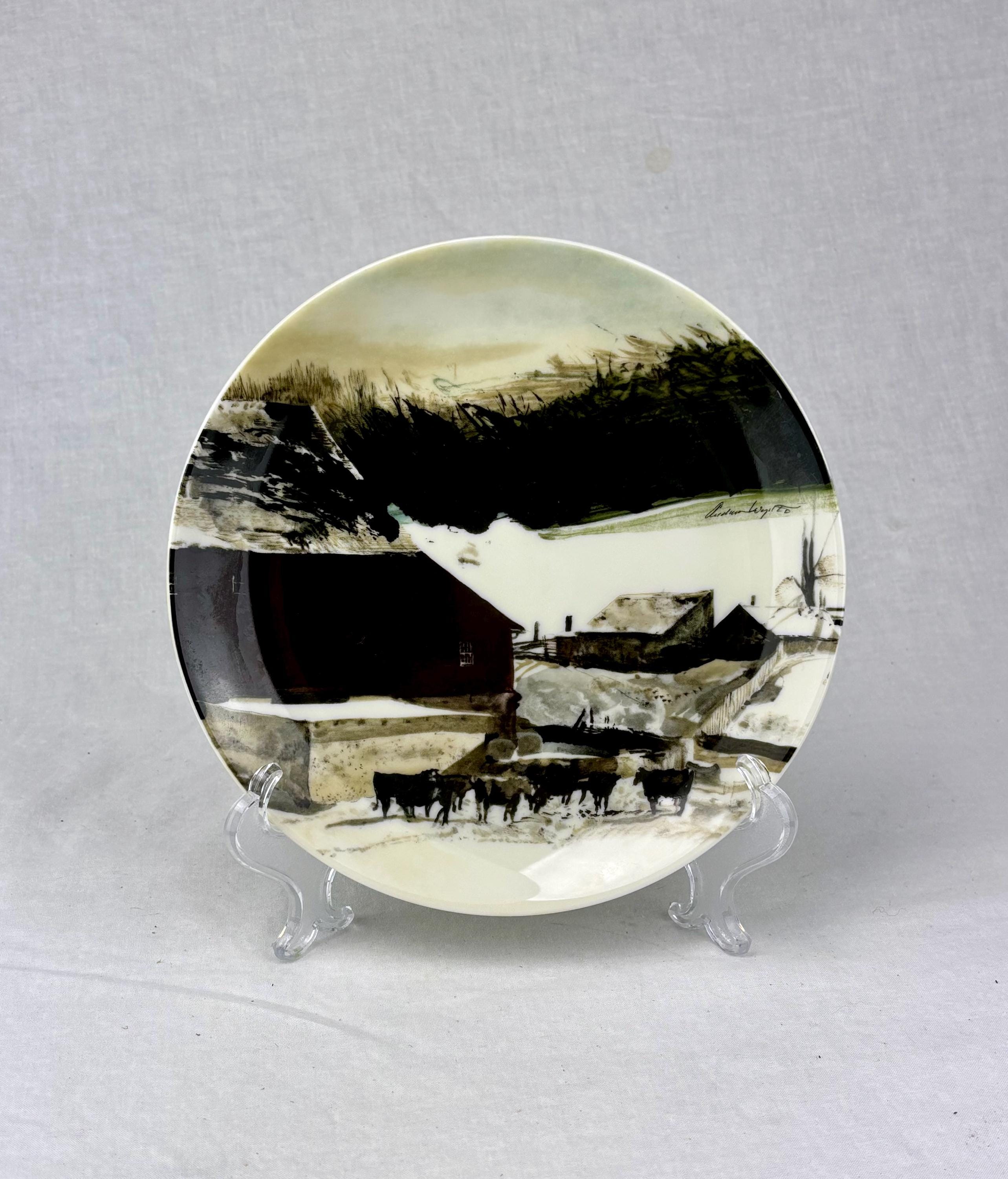 1971 Andrew Wyeth "the Kuerner Farm" Plate for Georg Jensen - A ...