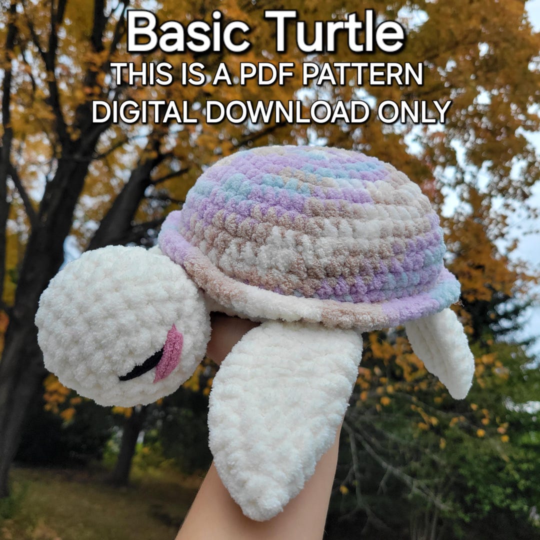 Crochet Jumbo Floppy Turtle, Basic Turtle Crochet Pattern, No Sew ...