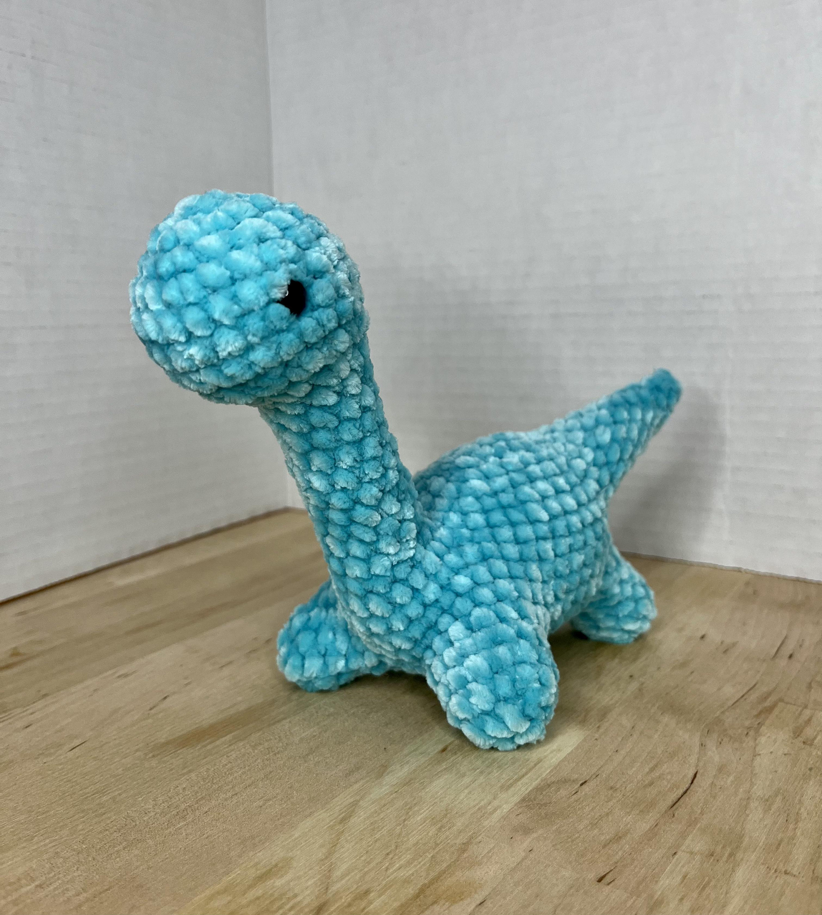 Velvet Crochet Brontosaurus Crochet Dinosaur Velvet Stuffed - Etsy