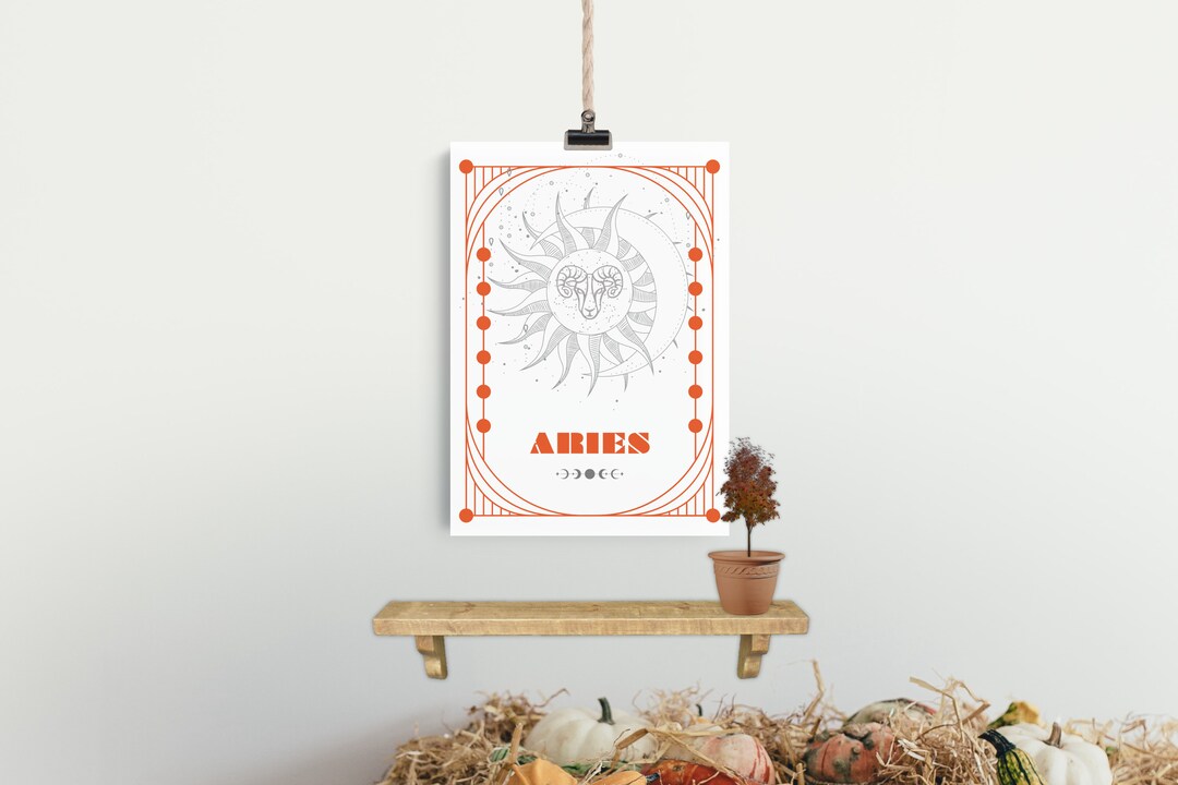 Aries Zodiac Digital Poster A4 & A5 Included - Etsy