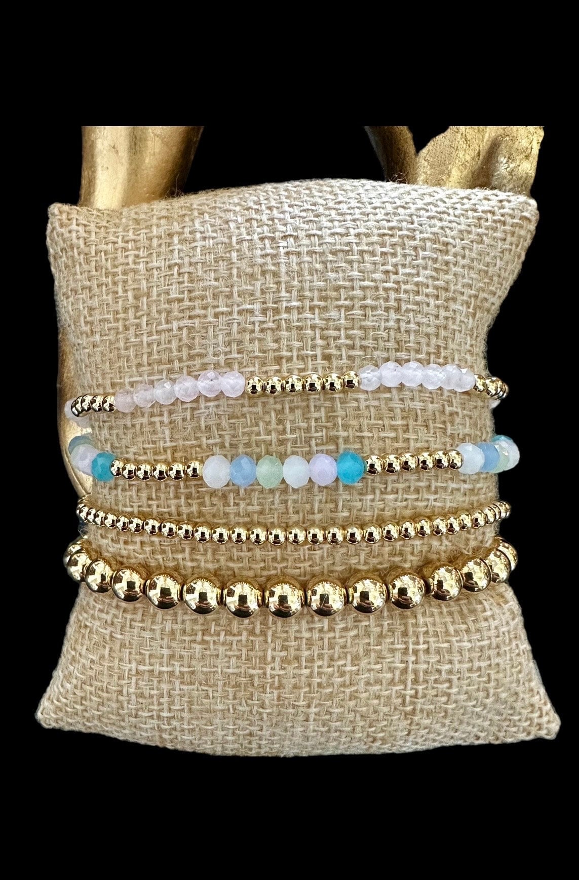 4 Piece Deisgner 18K Gold Filled Bracelet Stack - Etsy