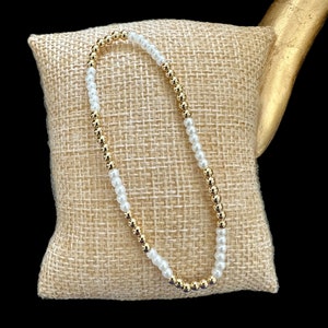 3 Piece Customizable Gold Filled Designer Stretch Bracelet Stack - Etsy