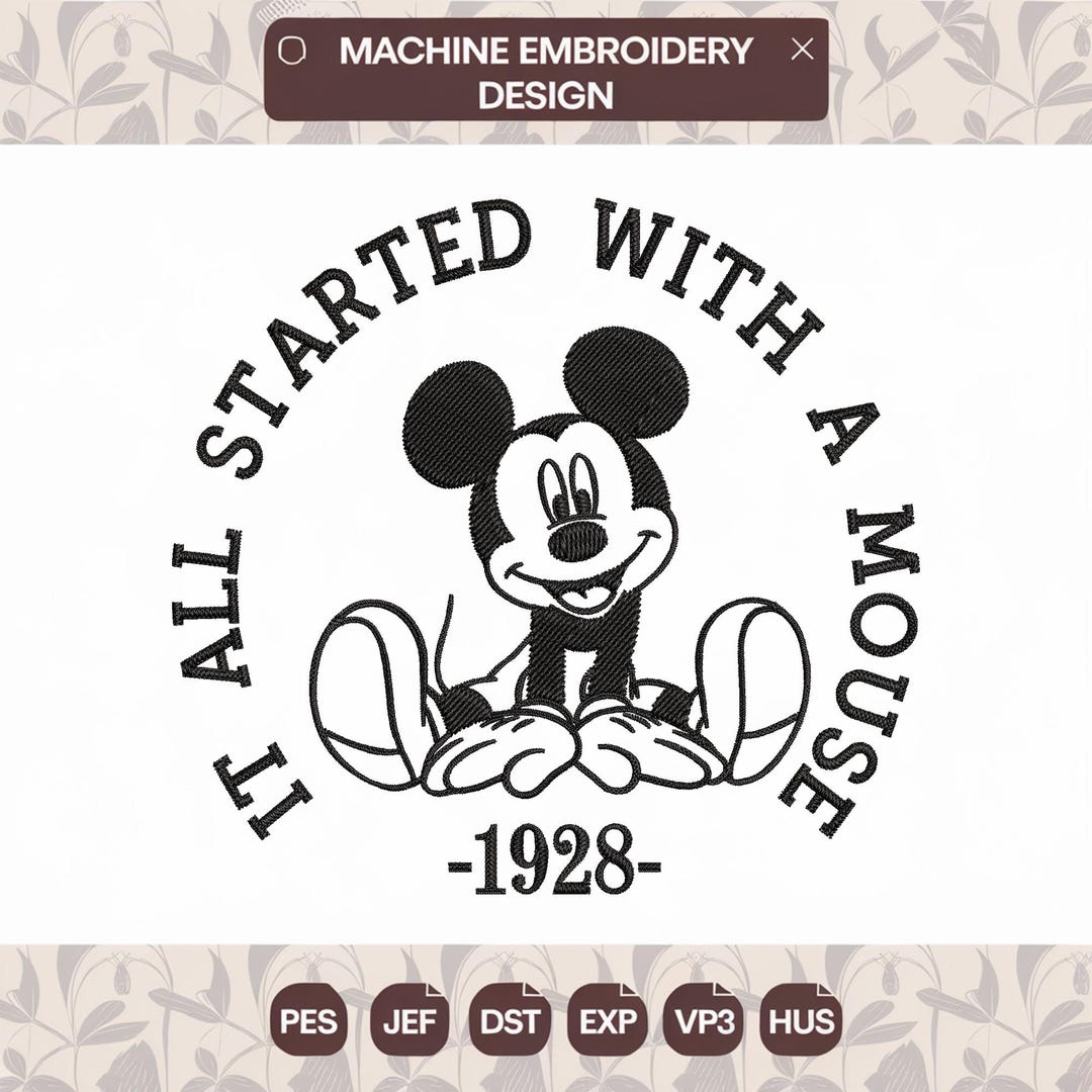 Mouse Embroidery Designs , It All Started With a Mouse Machine ...