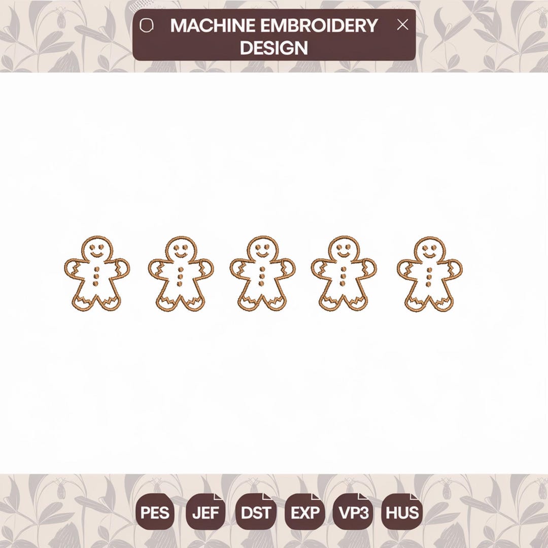 Gingerbread Embroidery Designs , Bakery Machine Embroidery Files ...