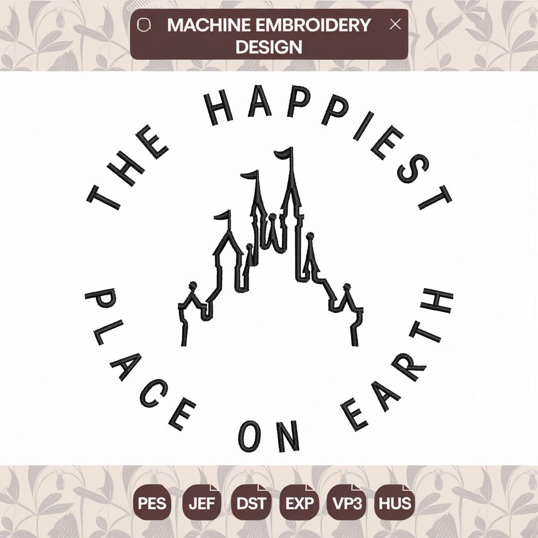 The Happiest Castle Embroidery Designs , Happiest Place on Earth ...