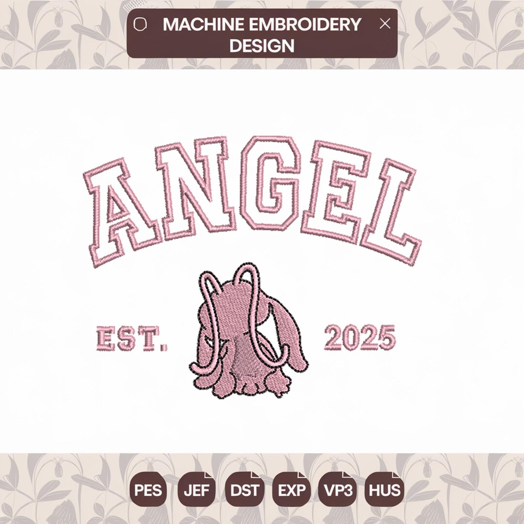 Pink Alien Embroidery Design, Cute Machine Embroidery File (instant ...