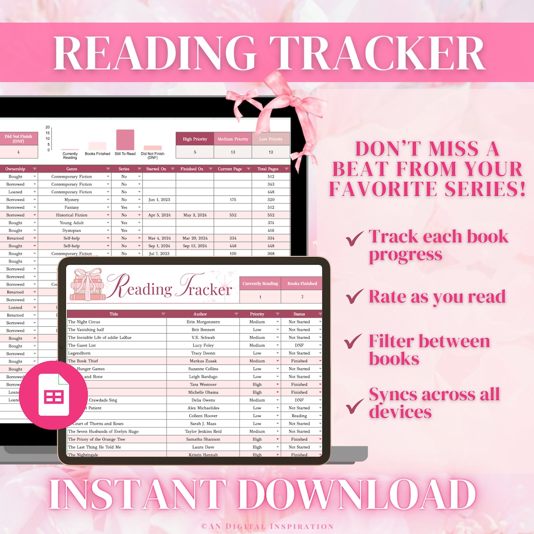 Book Club Reading List Tracker: Customizable Book Planner (digital ...