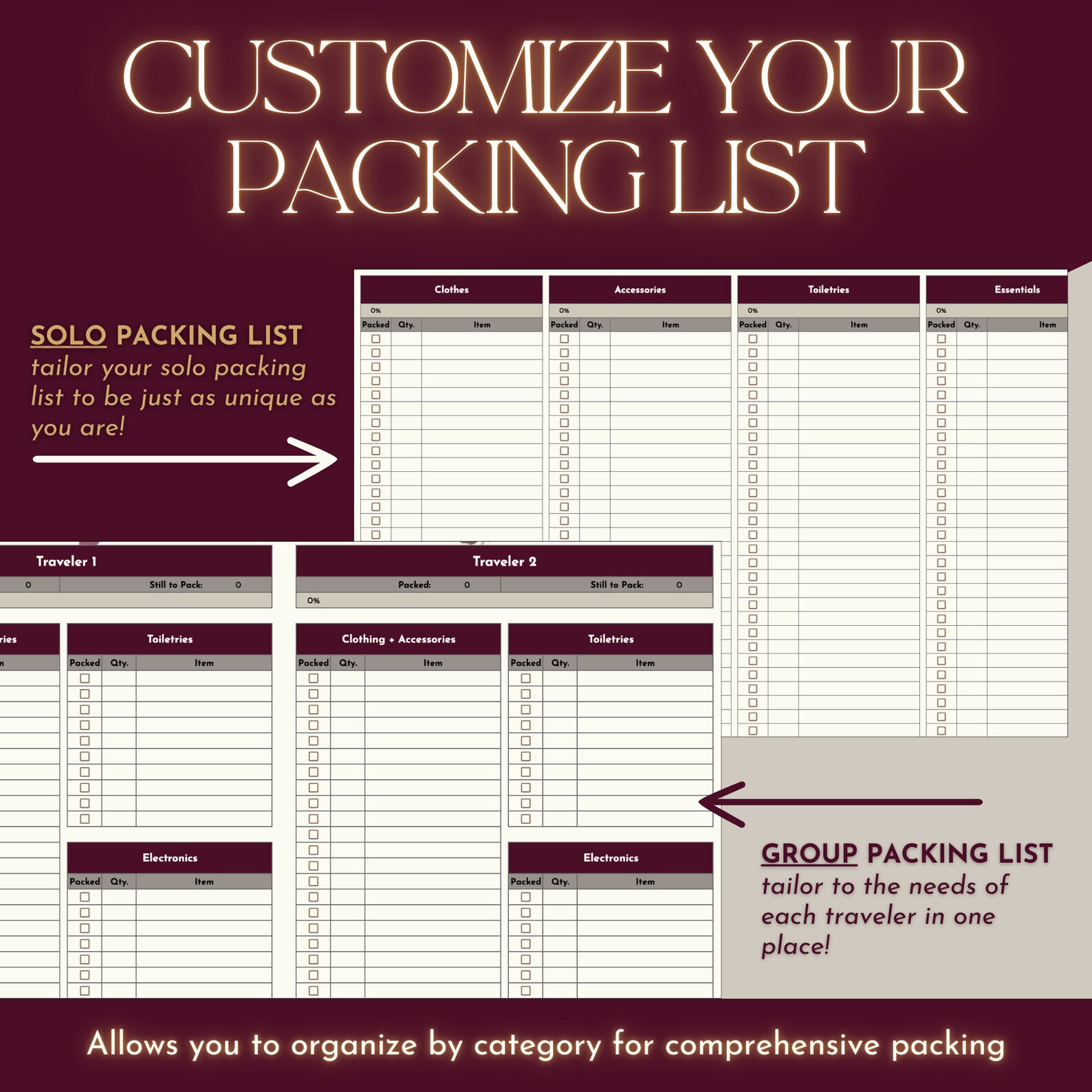 Moody Digital Packing List for Traveling Tattoo Artists Dark Digital ...