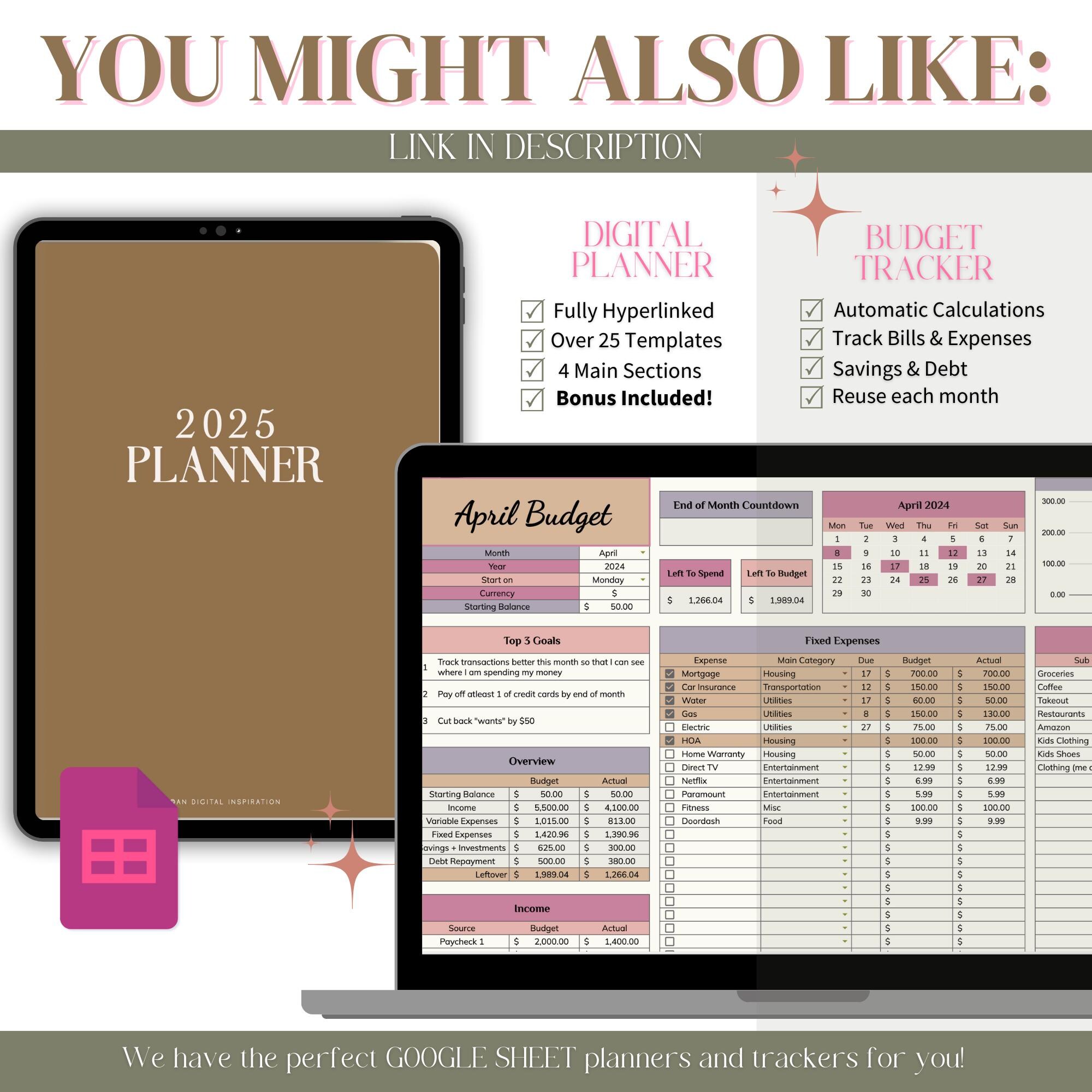 2025 Digital Planner Business Owner Daily Pages Goodnotes Adhd Monthly ...