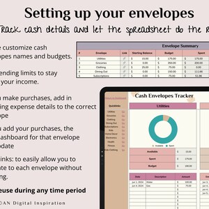 Digital Cash Envelope Tracker for Family Budgeting Planner Cash ...