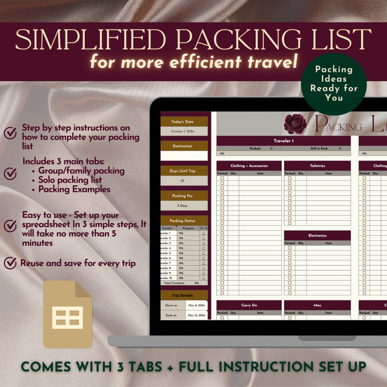 Moody Digital Packing List for Traveling Tattoo Artists Dark Digital ...