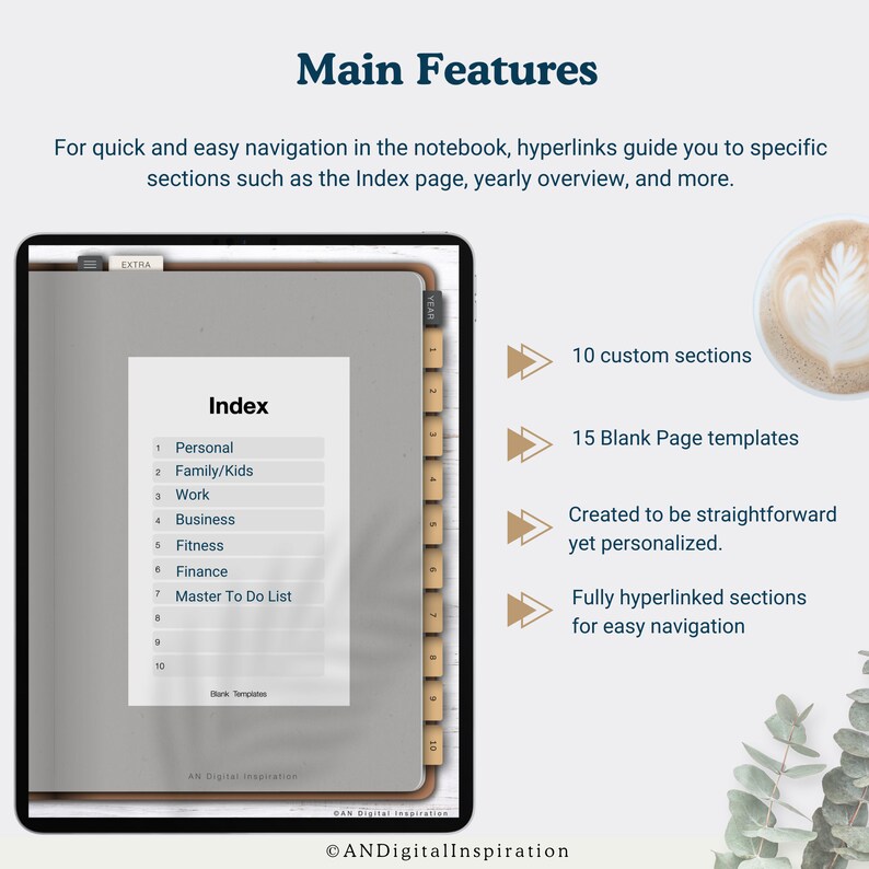 Digital Notebook With Tabs Hyperlinked Goodnotes Notebook for Parenting ...