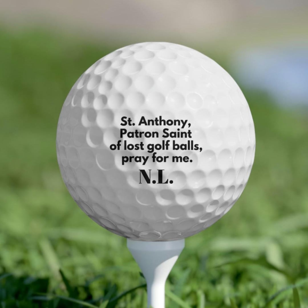 Personalized Catholic Golf Ball Set: St. Anthony Patron Saint Gift (6 ...