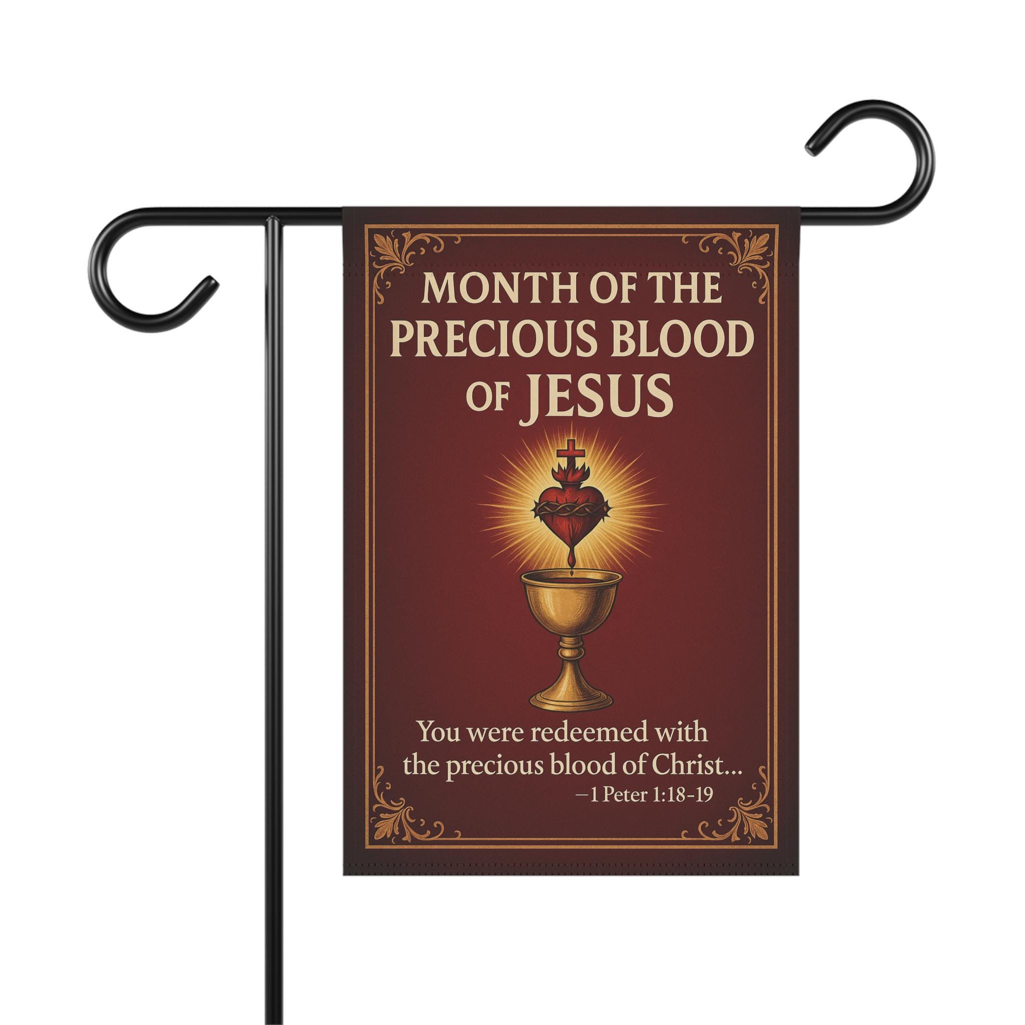 Precious Blood of Jesus Garden Flag: Catholic Liturgical Decor, July ...