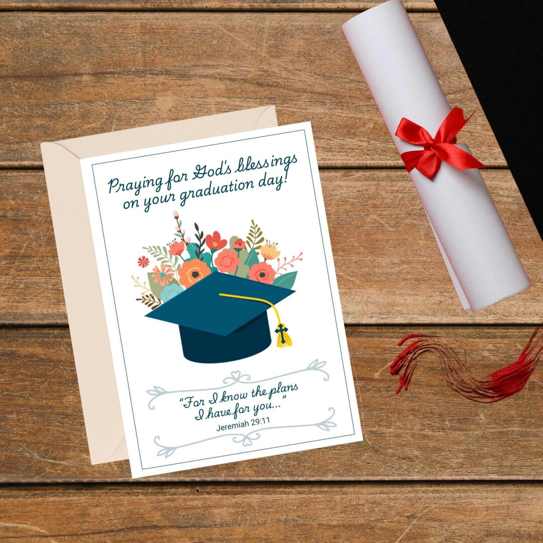 Catholic Graduation Card Download, Jeremiah 29:11, Christian Graduation ...