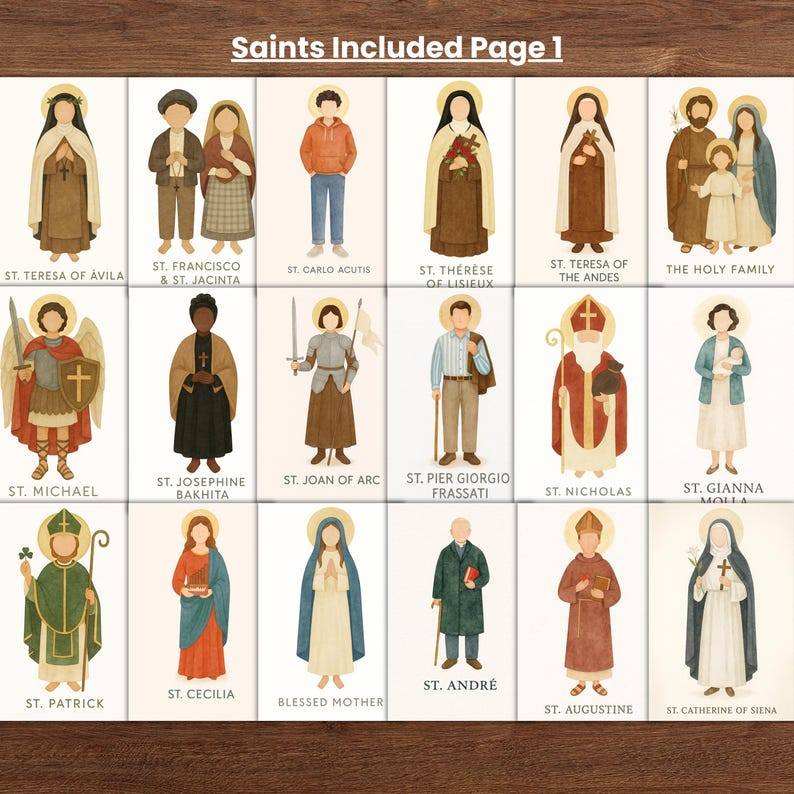 Catholic Saints Printable Bundle, 50+ Saints With Monthly Additions ...