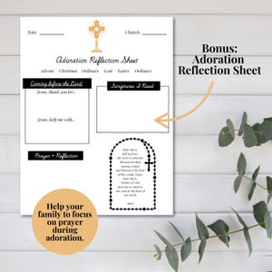 Catholic Mass Reflection Sheet for Kids: Printable Adoration Page ...