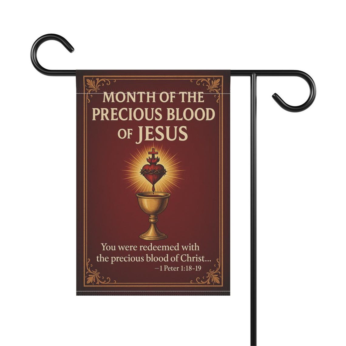 Precious Blood of Jesus Garden Flag: Catholic Liturgical Decor, July ...