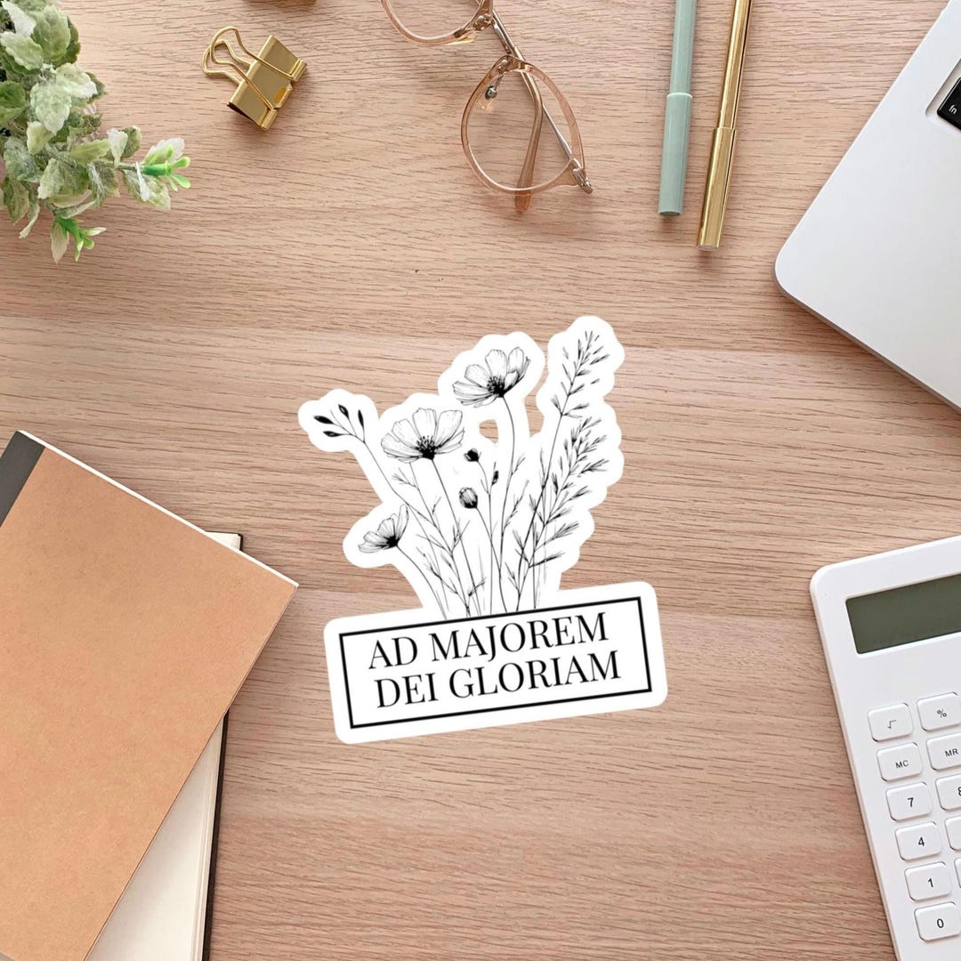 Ad Majorem Dei Gloriam Sticker, Catholic AMDG Sticker, Catholic Latin ...