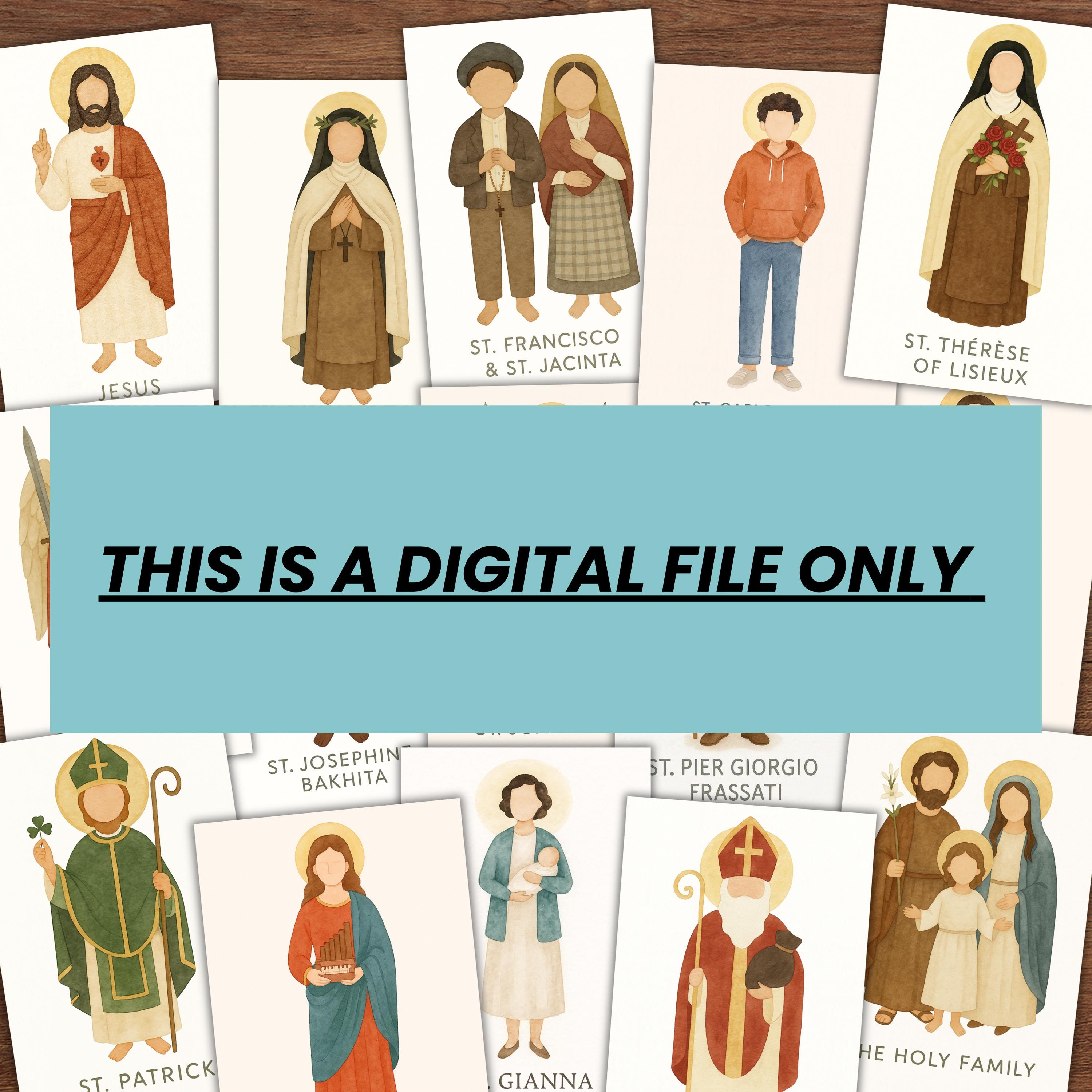 Catholic Saints Printable Bundle, 50+ Saints With Monthly Additions ...