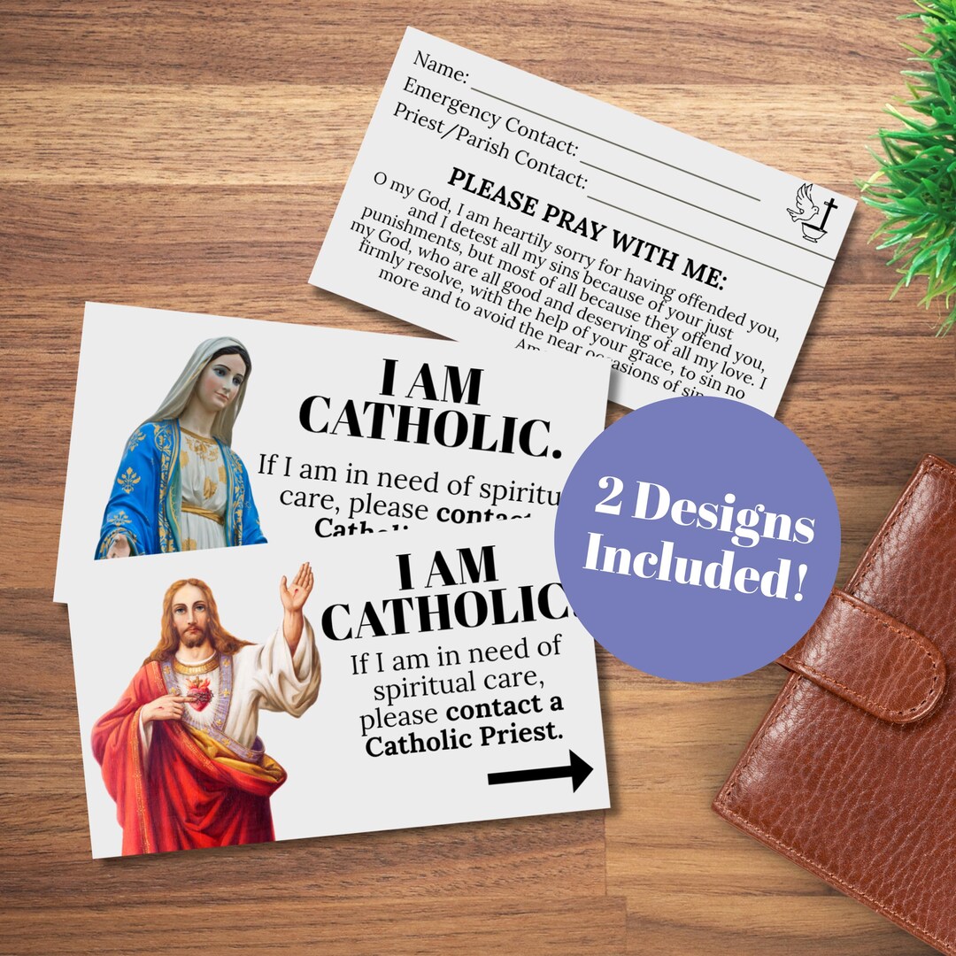 Catholic Emergency Prayer Card: Printable Wallet Card (digital Download ...