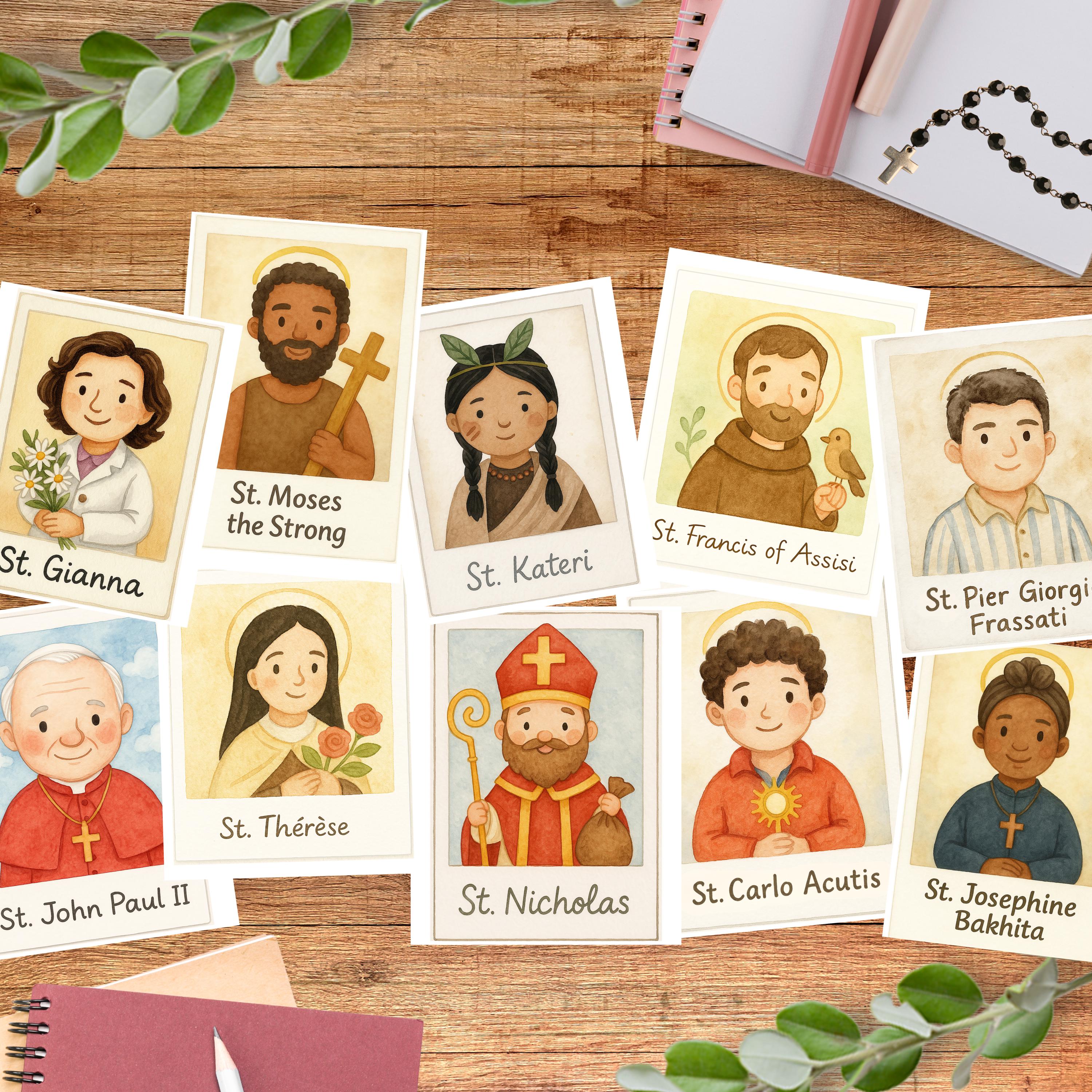 Catholic Saints Prints: Watercolor Style, Homeschool Decor (digital ...