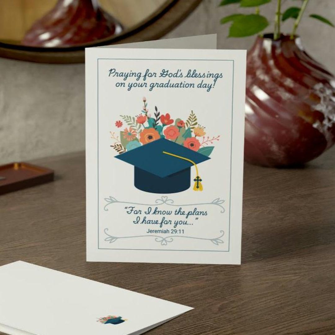 Catholic Graduation Card, Class of 2026 Gift, Jeremiah 29:11 Scripture ...