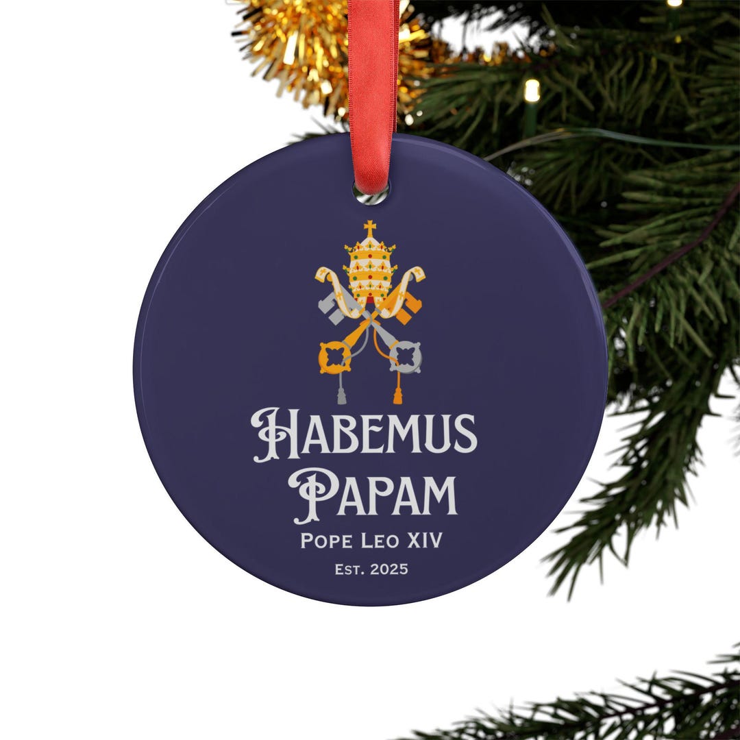 Pope Leo XIV Commemorative Ornament: Vatican Keys Catholic Christmas ...
