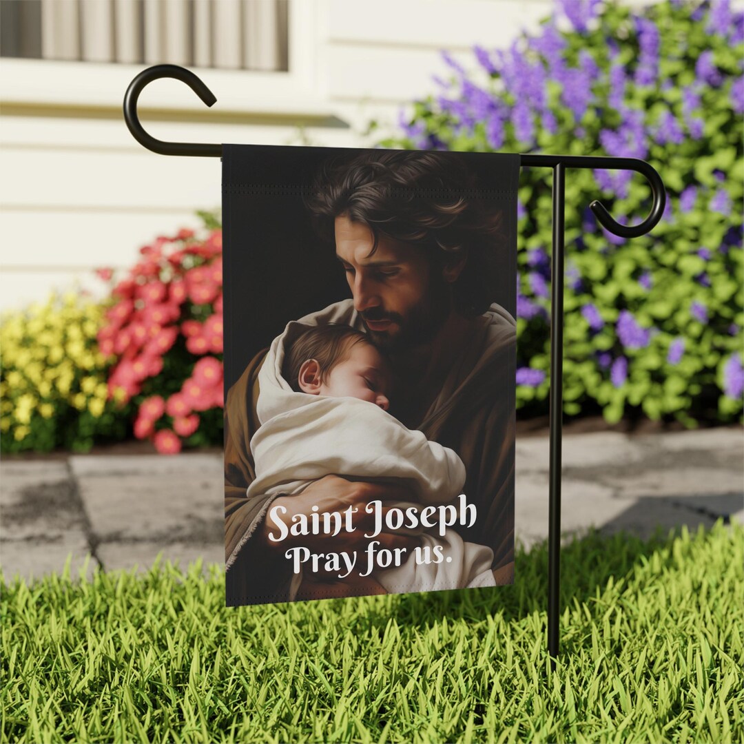 Saint Joseph Print Garden Flag, Catholic St Joseph Banner, Catholic ...