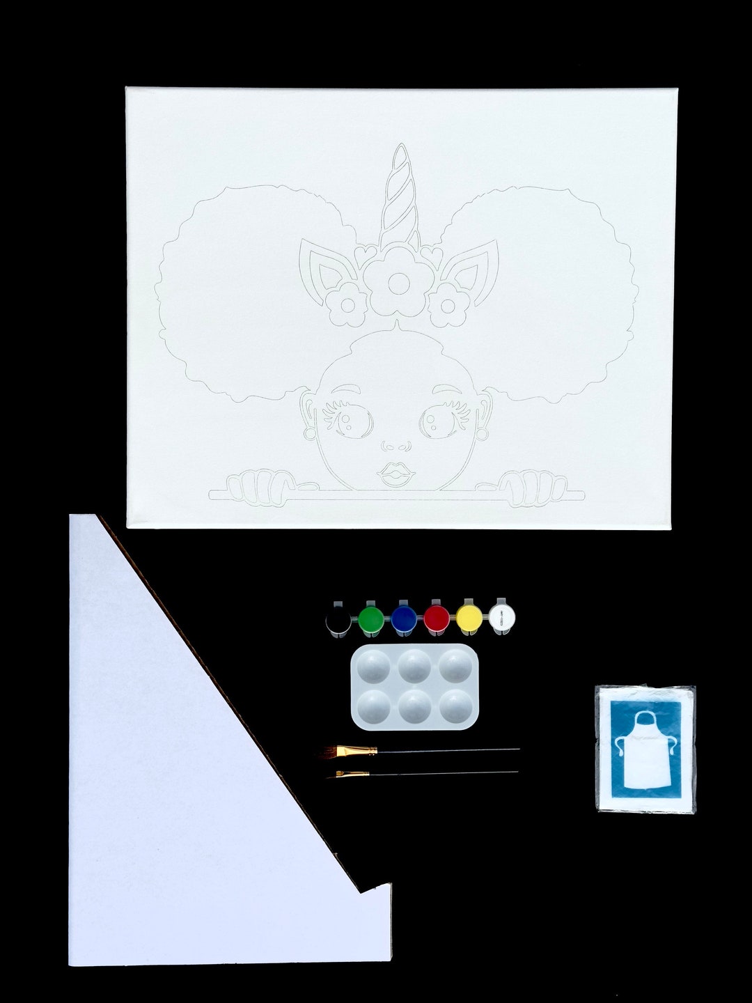 Pre-drawn Canvas Outline Sketched Set Easel Drawing Painting - Etsy