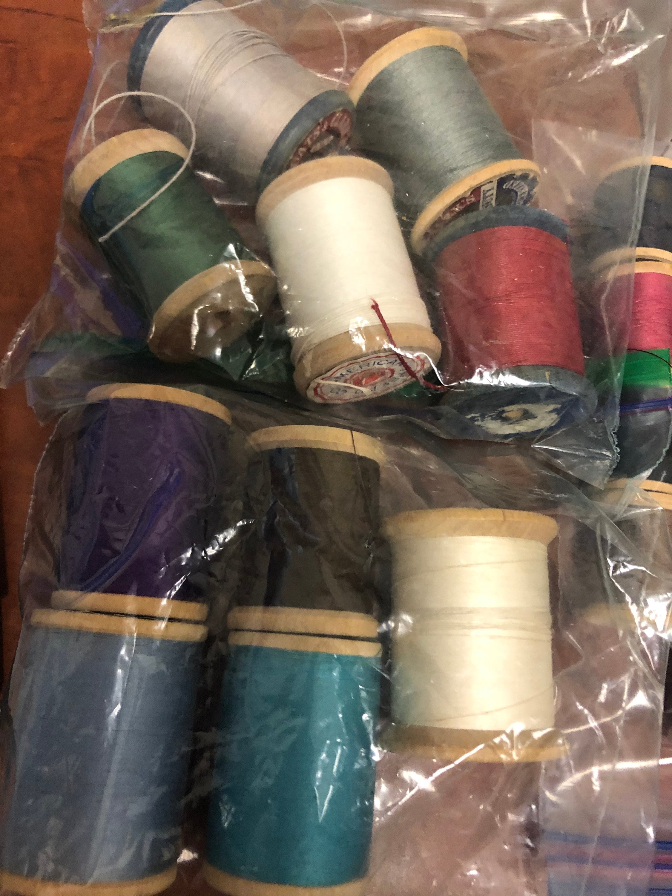 Wooden Vintage Sewing Thread Spools - Etsy