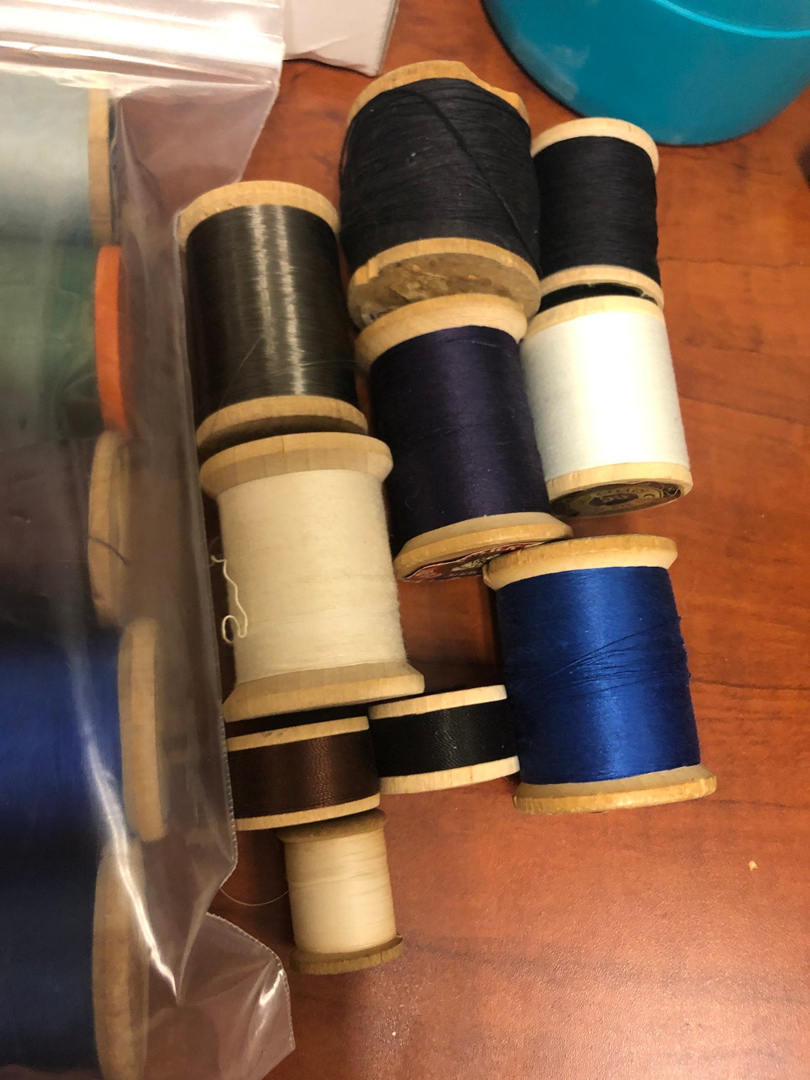 Wooden Vintage Sewing Thread Spools - Etsy