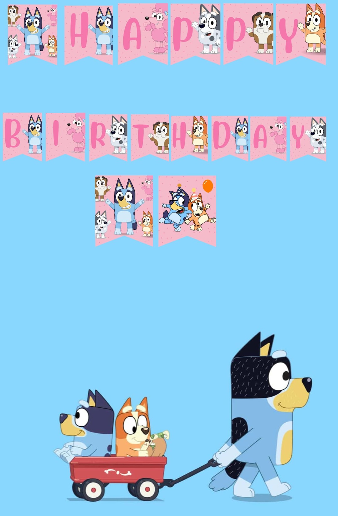 Buy Printable Bluey Birthday Party Banner for Bluey Heeler Birthday ...