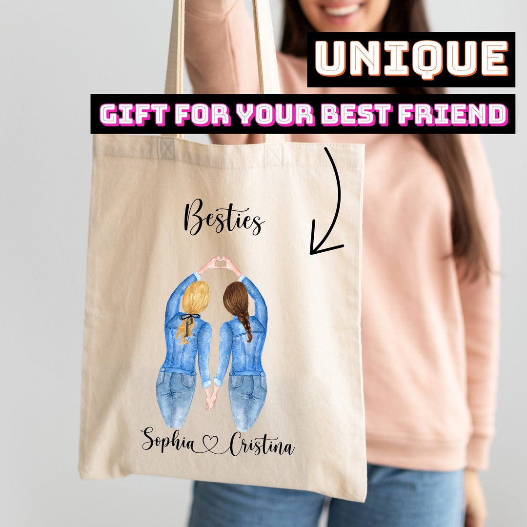 Custom Birthday Gift for BFF Bestfriend Unique Tote Bag Customizable ...