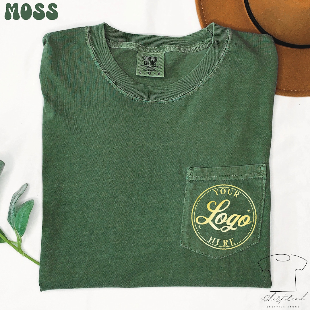 Personalized Pocket Logo T-shirt: Custom Comfort Colors Tee - Etsy