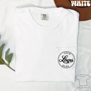 Custom Comfort Colors With Pocket Logo Design Tshirt, Personalized ...