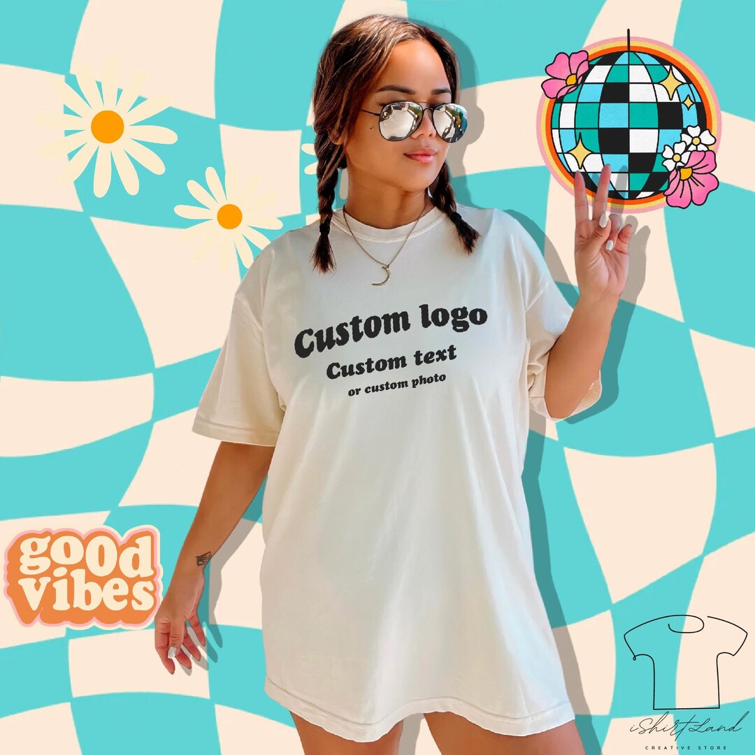 Personalized Logo T Shirt, Custom Comfort Colors Logo Design Tshirt ...