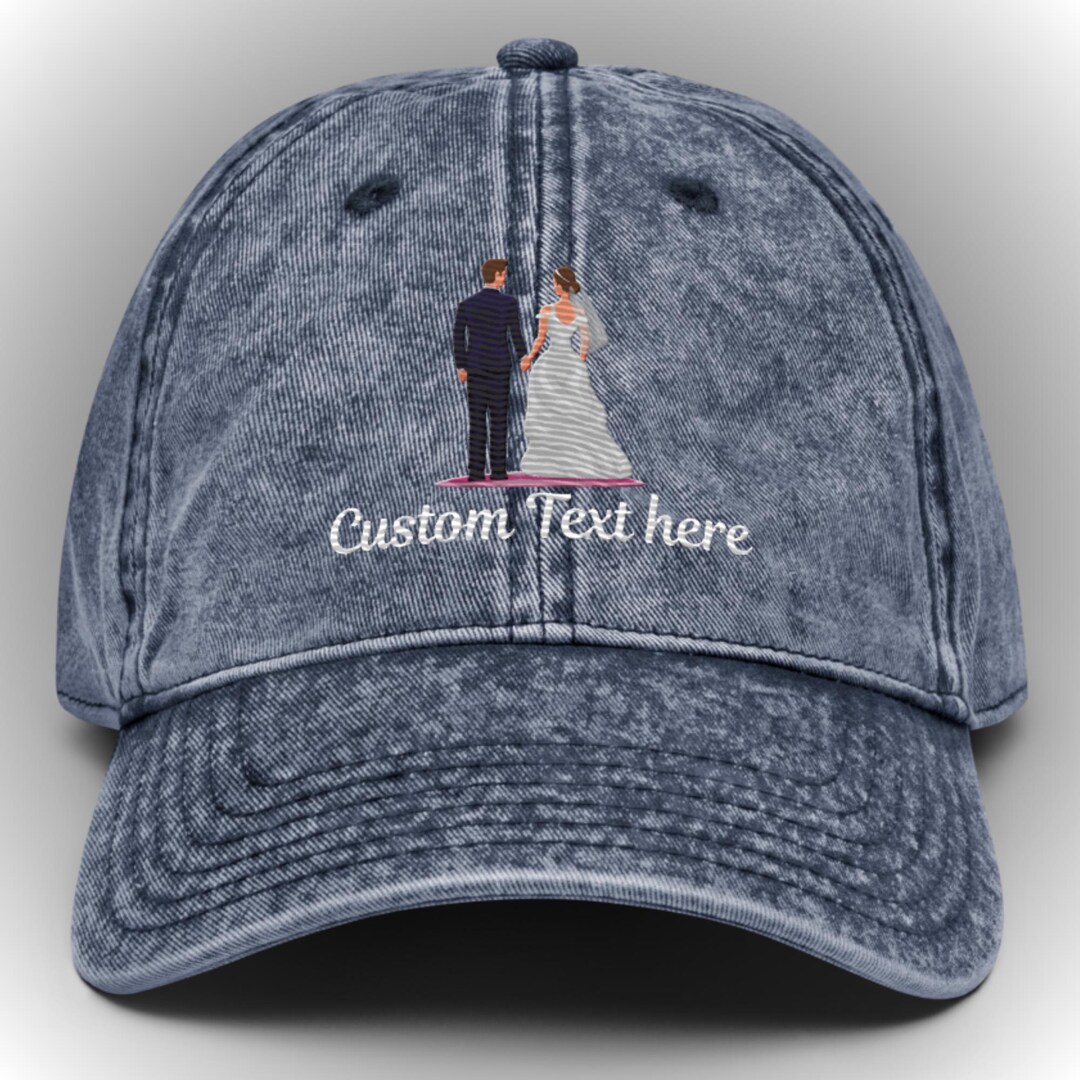 Custom Wedding Embroidered Dad Hat Personalized Gift Vintage Bride ...