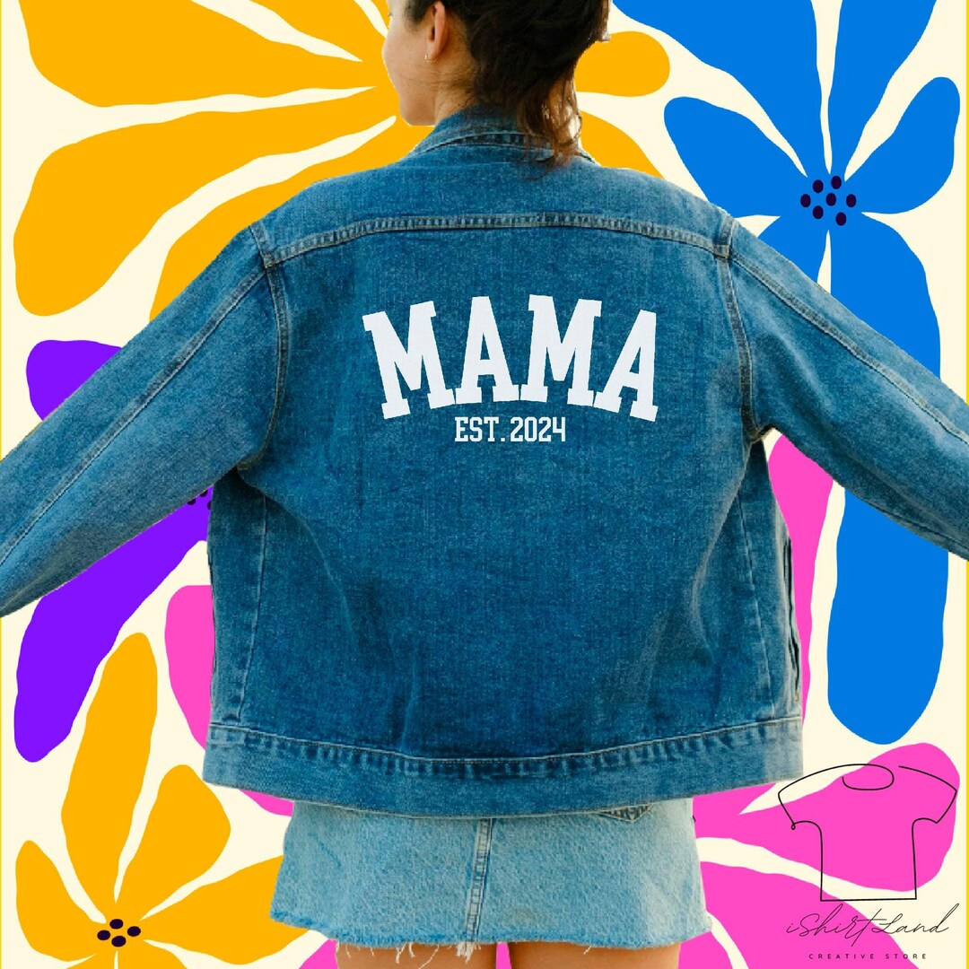 Denim Jean Jacket for Mama, Mama Jean Jacket for Gift, Jean Jacket ...
