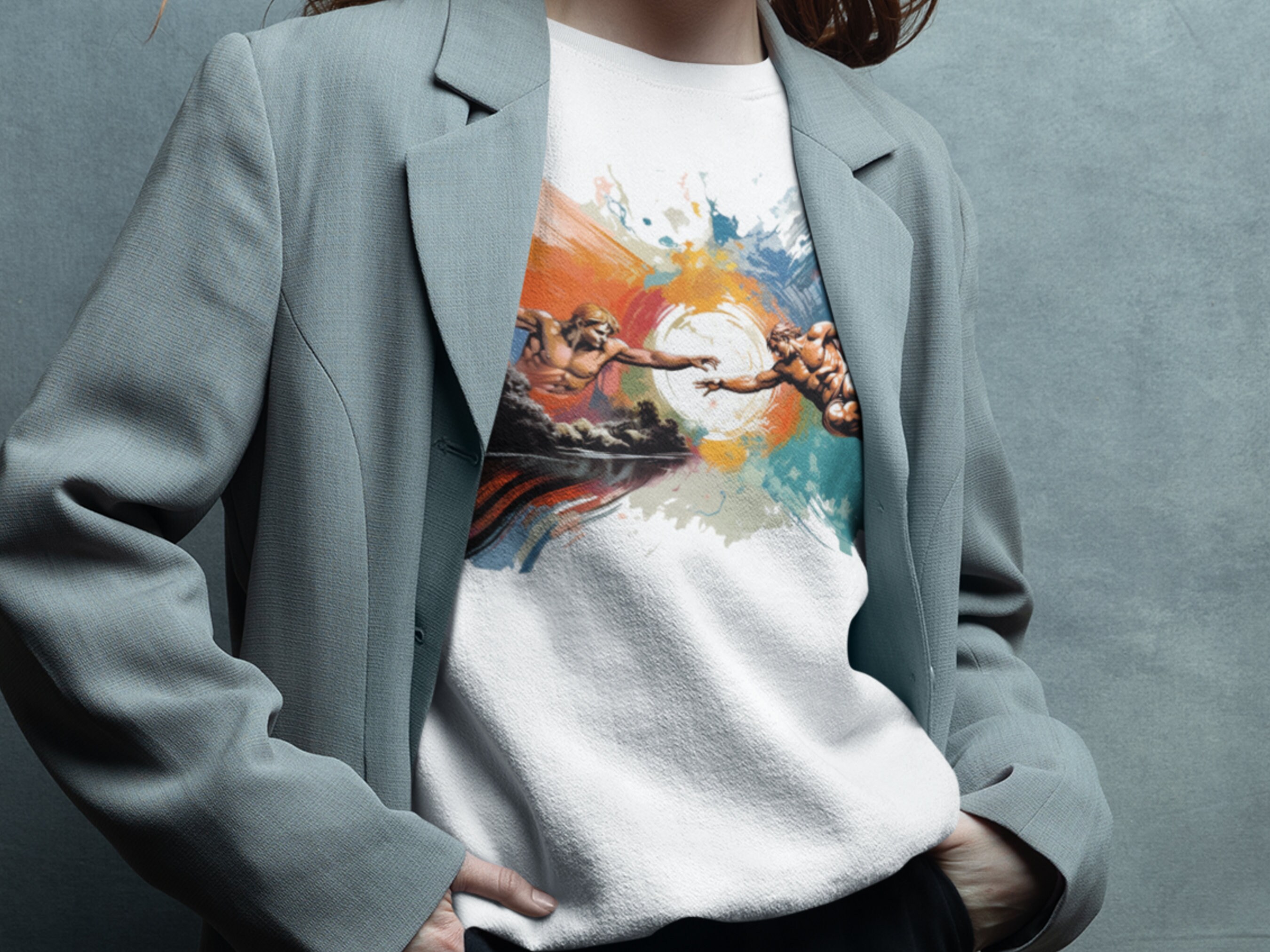 Creation of Adam Sweatshirt the Creation of Adam Shirt Adam - Etsy