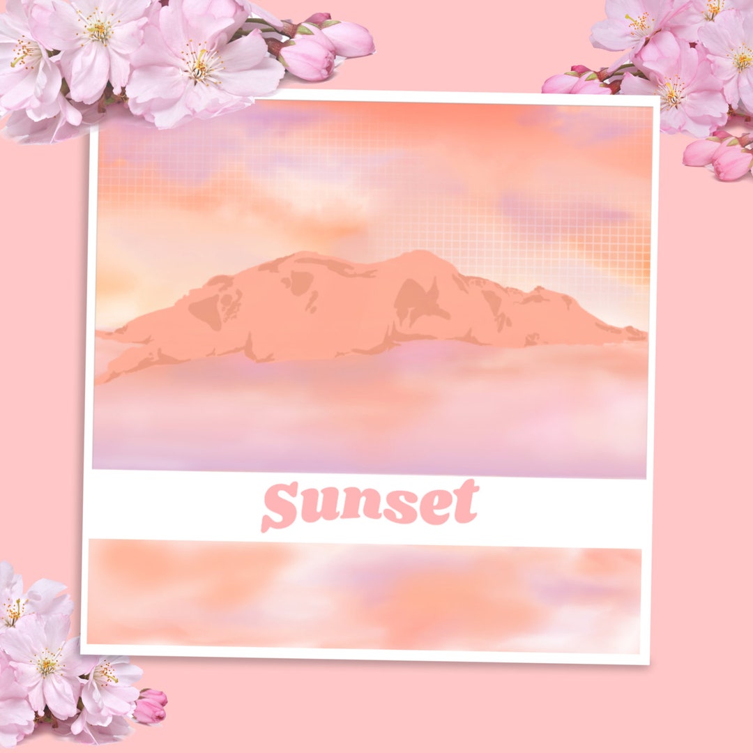 Aesthetic Mini Sunset Art Print - Etsy