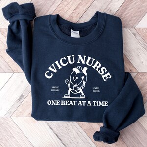 CVICU Nurse Sweatshirt, Nurse Sweater, Retro Shirt, CVICU Nurse ...