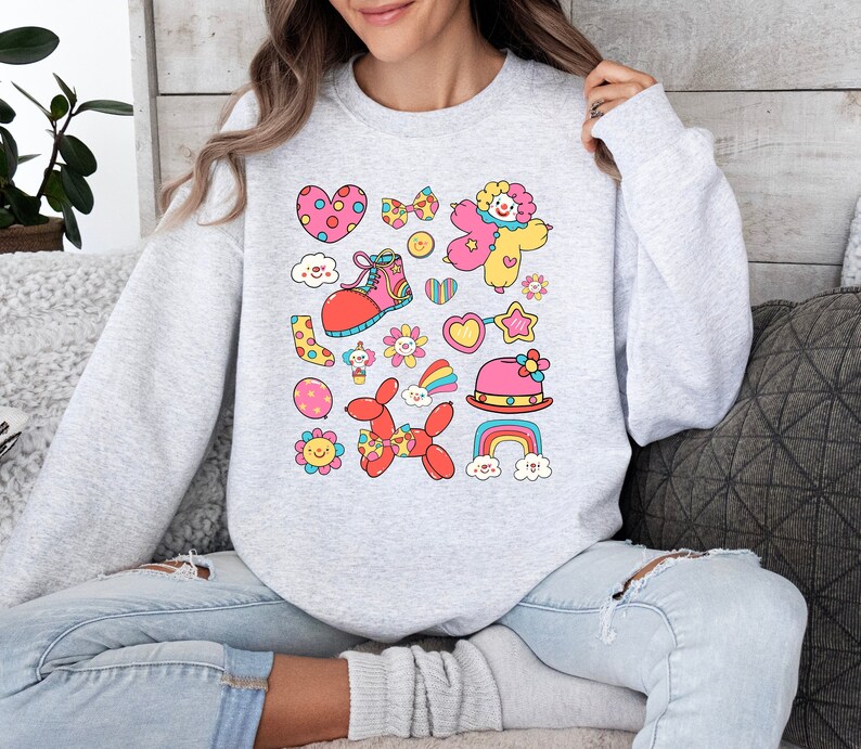 Clowncore Sweatshirt, Weirdcore Aesthetic Hoodie, Clown Core Clothing ...