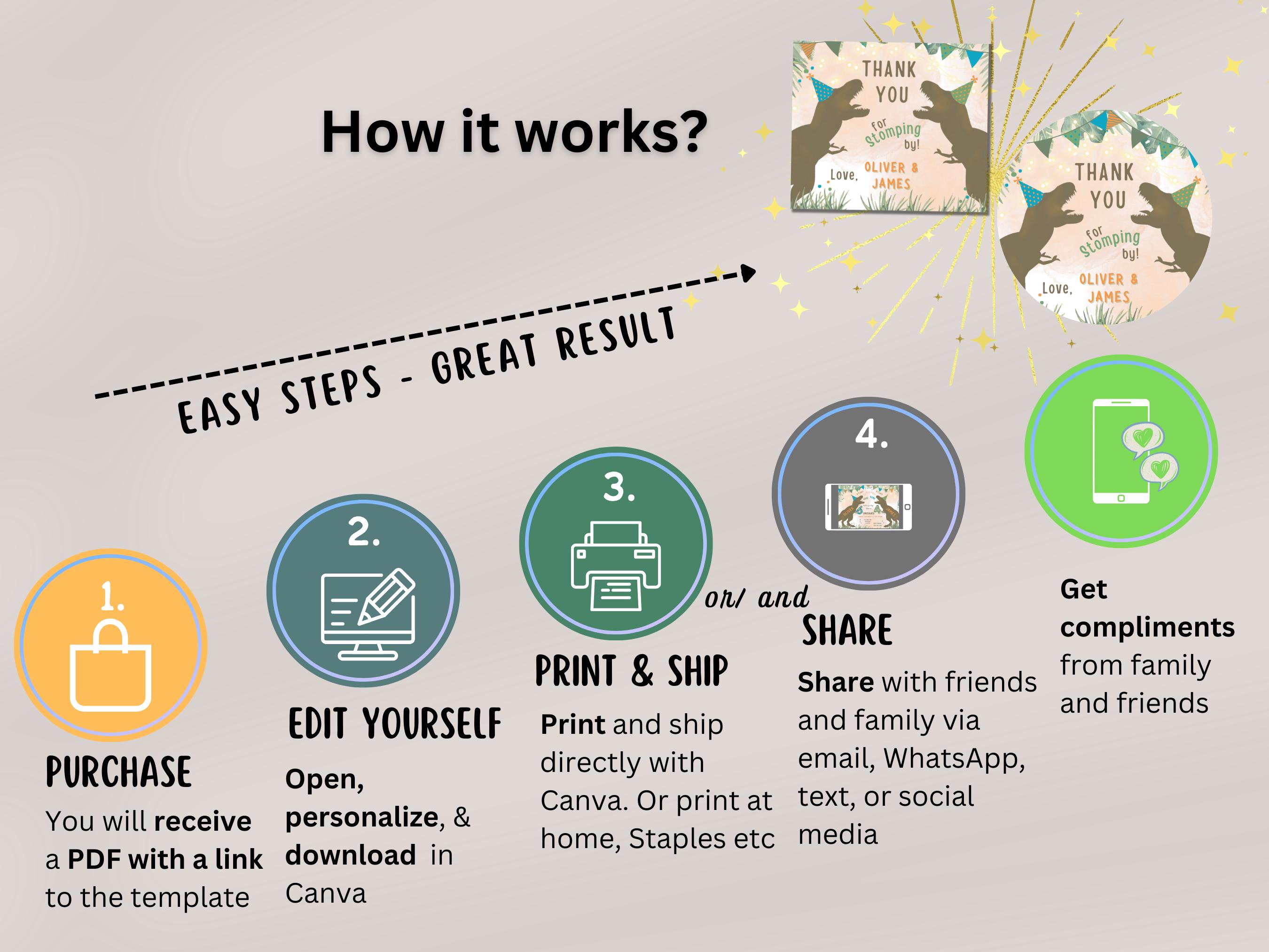 Dinosaur Double Birthday Gift Tag, Two Boys Dinosaur Two-rex Party ...