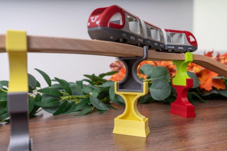 Stackable Bridges Pillar Wooden Train Track Intersection, Compatible ...