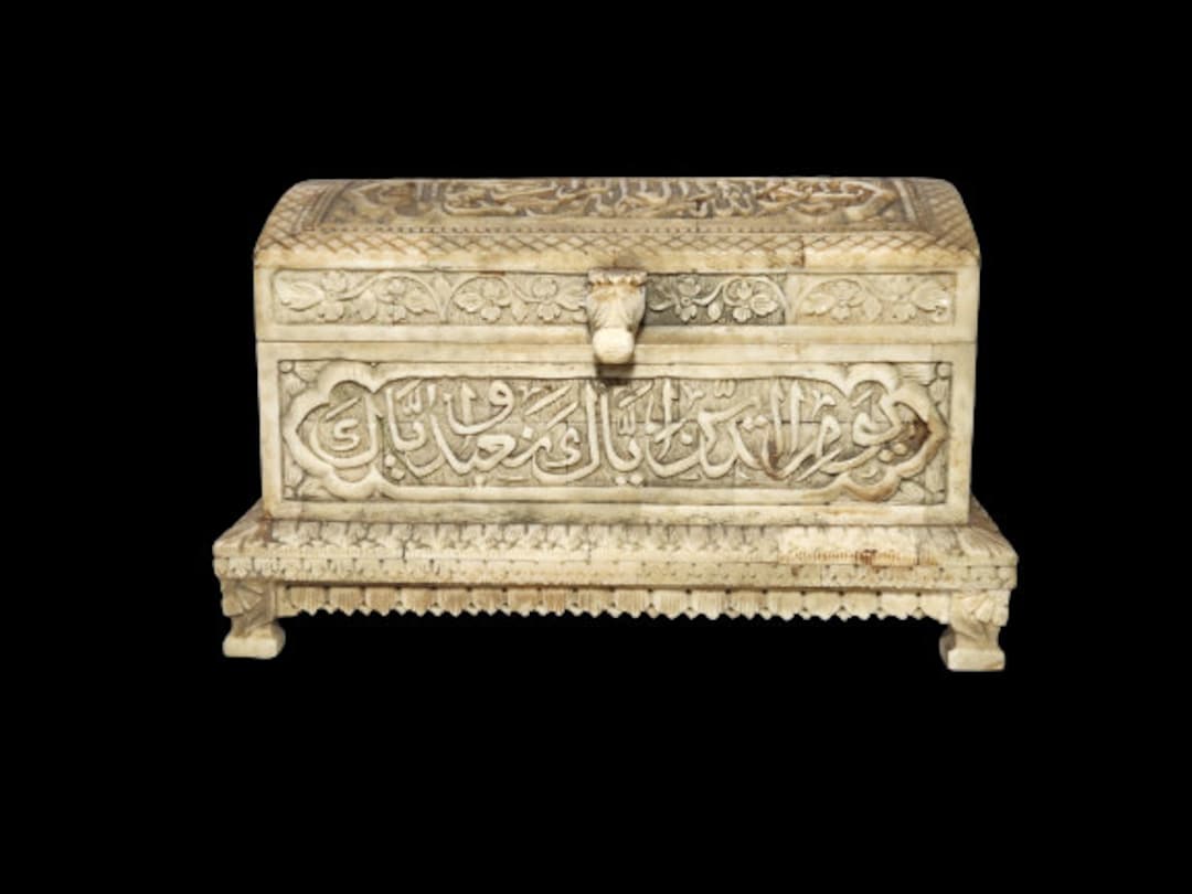 Rare Islamic Handmade Mughal Camel Bone Box With Handengraved ...