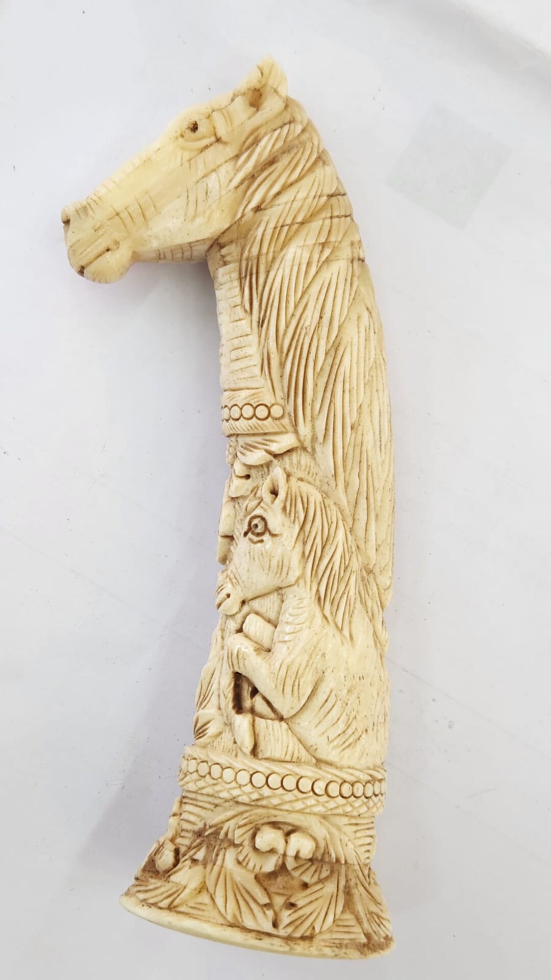 Rare Islamic Mughal Handmade Camel Bone Dagger Hilt Depicting Hunting ...